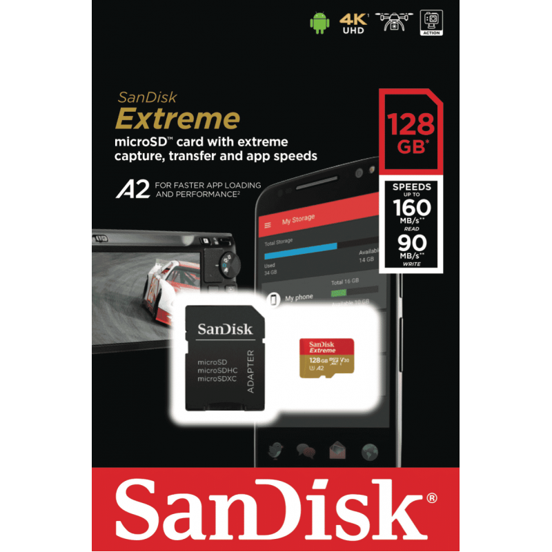 SanDisk Extreme® microSD™ UHS-I CARD for Mobile Gaming 128GB for (EU Blister) | iMobily.eu