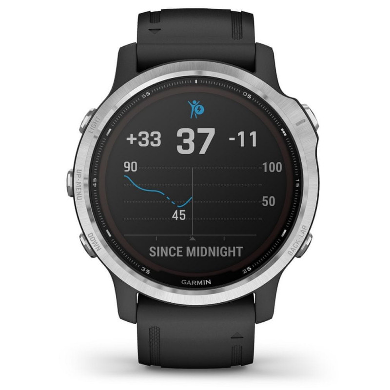 Garmin fēnix 6S Solar Silver with Black Band | iMobily.eu