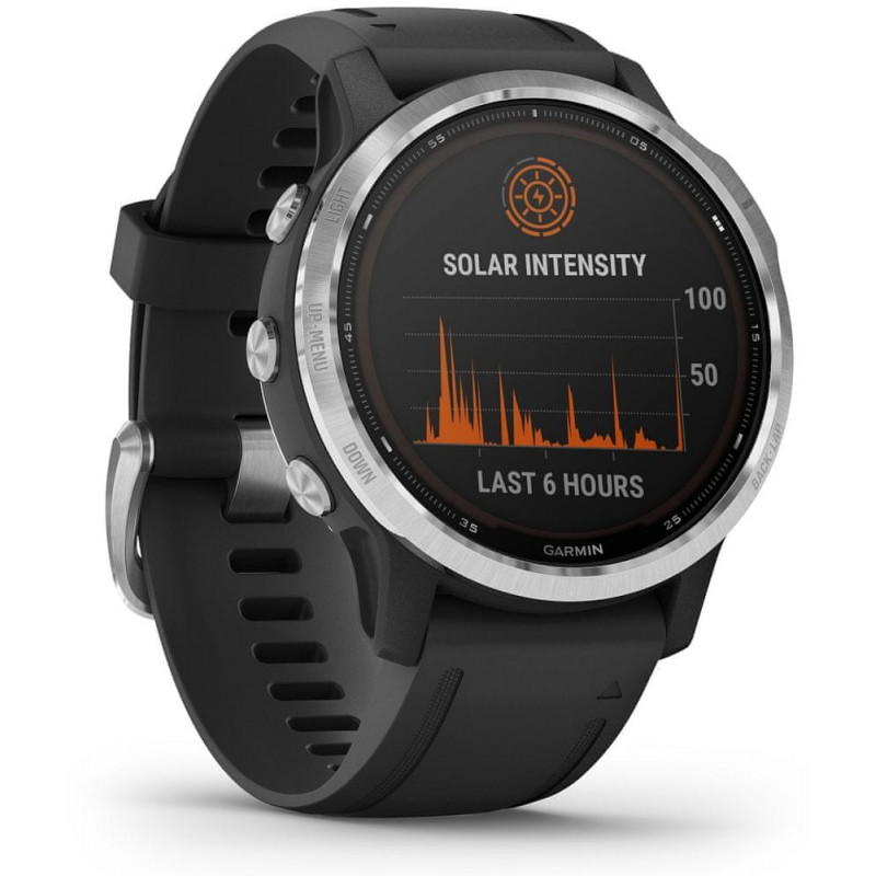 Garmin fēnix 6S Solar Silver with Black Band | iMobily.eu